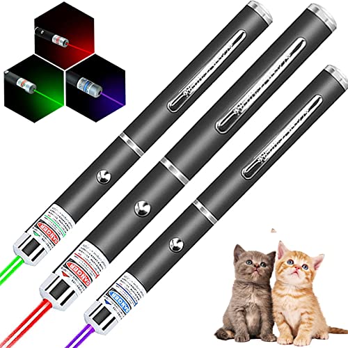 Laser Pointer, 3 PCS Laser Pointer Cat Toys for Indoor Cats Dogs Kitten Pet Lazer Pointer Toys ...