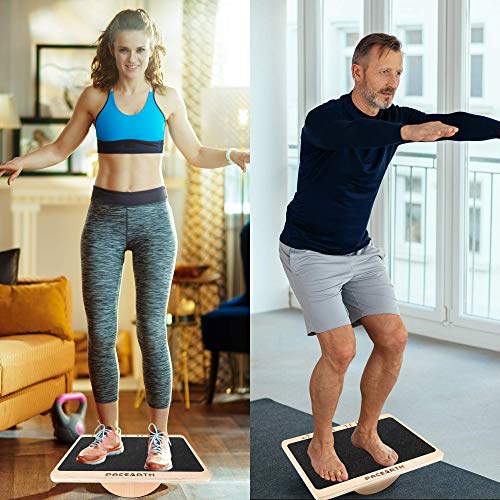 PACEARTH Professional Wooden Balance Board for Balance Training, Rocker ...