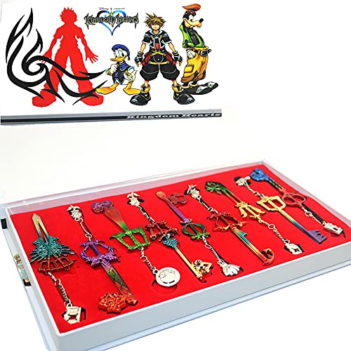 HiRudolph 9pcs Cosplay Kingdom Hearts 2 Sora Key Sword Keychain ...