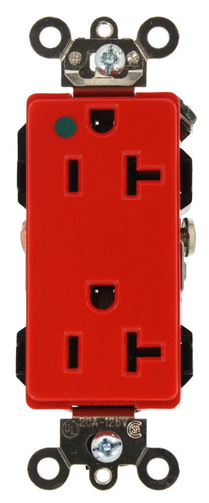 Leviton 16362-HGR 20 Amp, 125 Volt, Decora Plus Duplex Receptacle ...