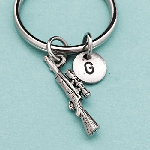 Amazon.com: Rifle keychain, rifle charm, gun keychain, personalized ...