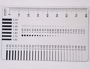 SEC Size Estimation Chart Scratch Measure Defect Compare Stain Test ...