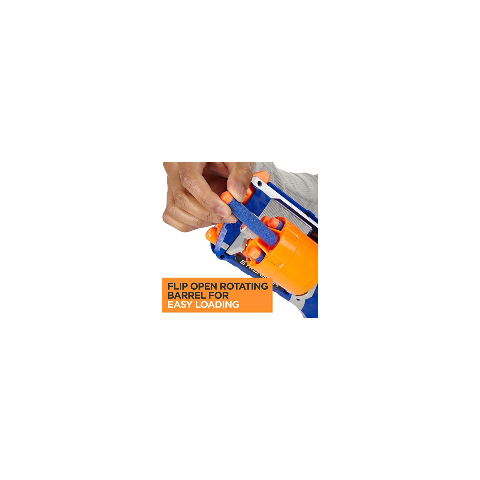NERF N Strike Elite Strongarm Dart Blaster with Rotating Barrel, Easter ...