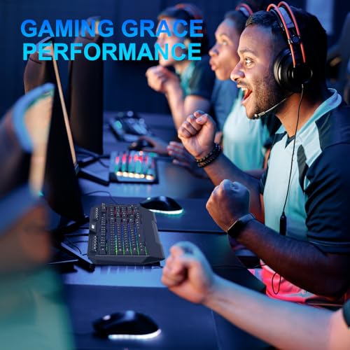 NPET K32 Wireless Gaming Keyboard RGB with Wrist Rest - Long-Lasting Rechargeable Battery ...