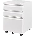 Amazon.com: AFAIF 3 Drawer Mobile File Cabinet with Lock, Rolling File ...