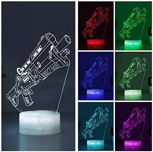3D Lamp Game Tactial Shotgun LED Night Light 7 Color Change Touch Mood ...