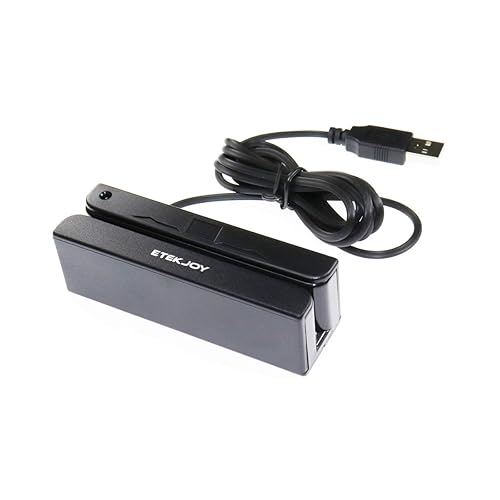 ETEKJOY USB 3-Track Magnetic Stripe Card Reader POS Credit Card Reader ...