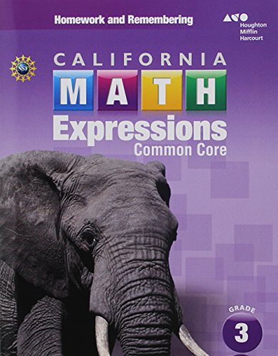 Homework and Remembering Workbook, Volume 1 Grade 3 (Houghton Mifflin Harcourt Math Expressions ...