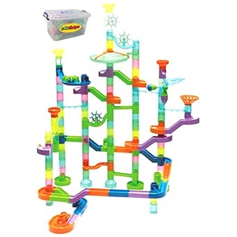 Edushape Marbulous Neon Translucent Marble Run 125 Piece Set + 55 ...