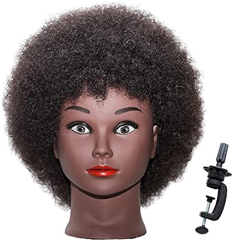 HJ dool head 100% human hair mannequin head with hair african mannequin ...