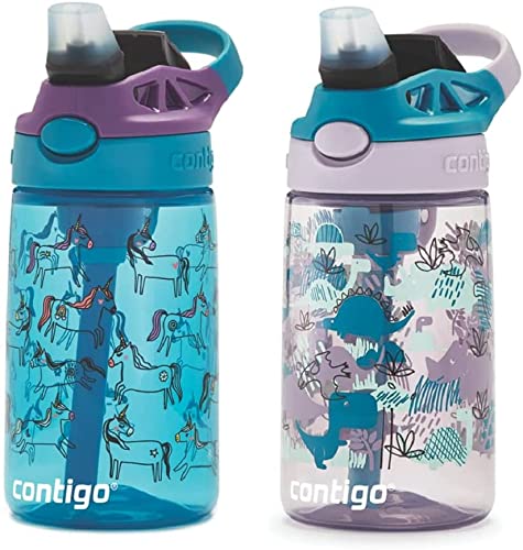 Contigo Kids Water Bottle with Autospout Straw – Spill Proof, Easy ...
