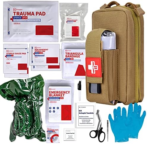 Emergency Trauma Kit, Emergency Treatment Care EMT First Aid Kit 【TAN ...