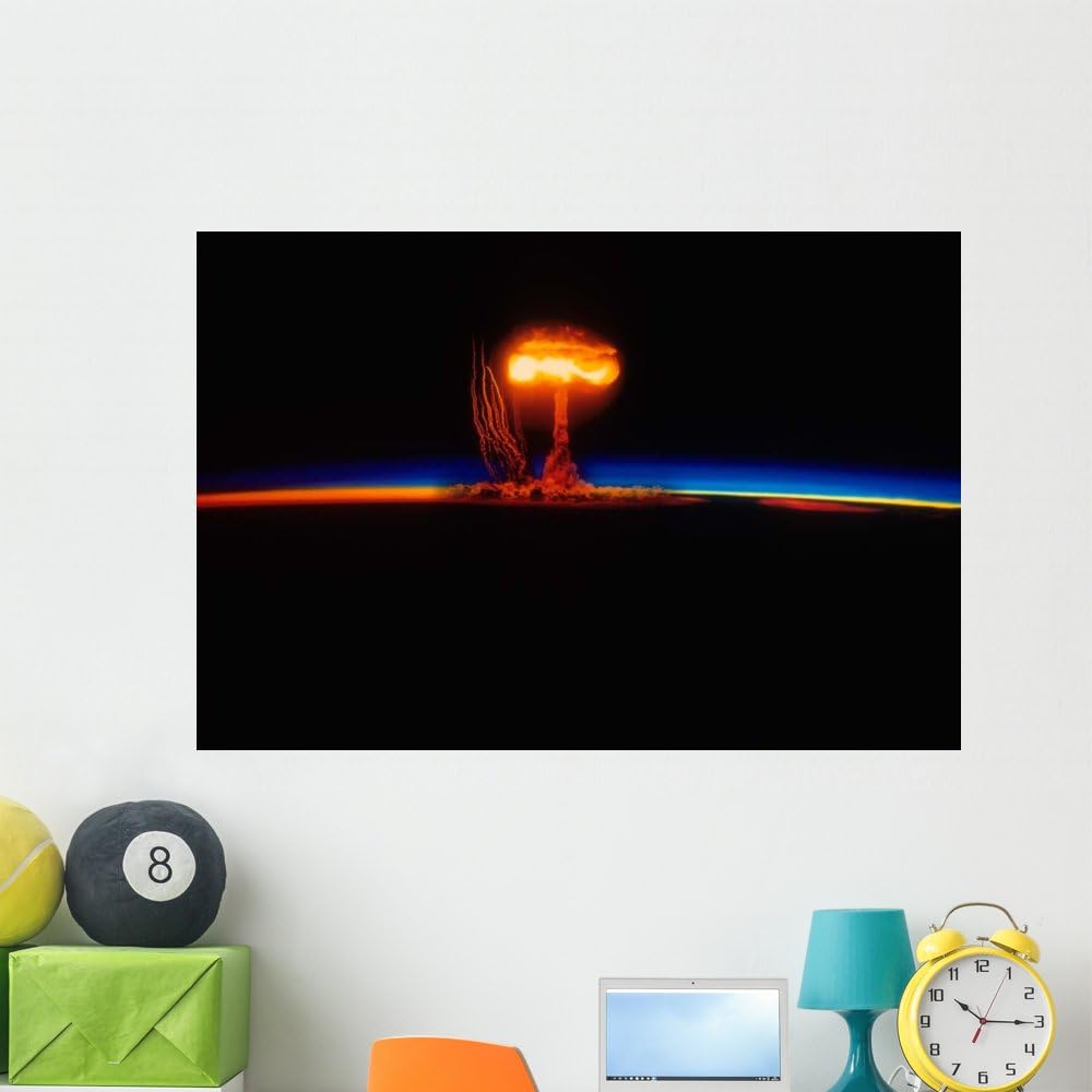 Amazon.com: Wallmonkeys Nuclear Explosion Wall Mural Peel and Stick ...