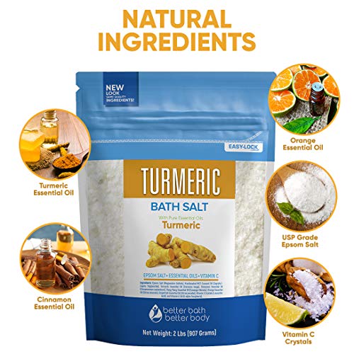 Turmeric Bath Salt 32 Oz Epsom Salt with Essential Oils Turmeric ...