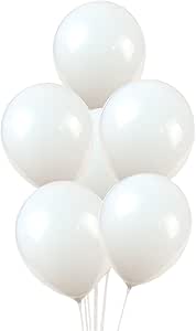 Amazon.com: 100 Premium Quality Balloons: 12 inch White Latex Balloons ...