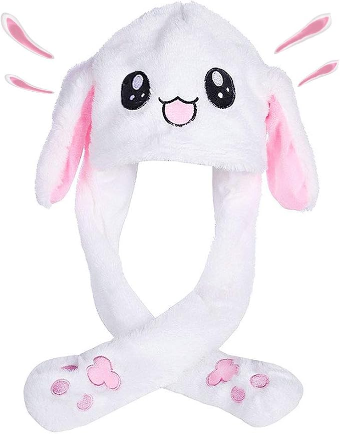 Mimgo-Shop Funny Plush Bunny Hat Ear Moving/Jumping Rabbit Hat Cute ...