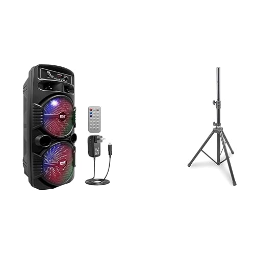 Pyle 600W Bluetooth PA Speaker System Bundle with Universal Speaker ...
