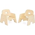 Amazon.com : Guidecraft Toddler Wooden Stacking Chairs (Set of 2): 5 ...