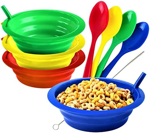 Green Direct Sippy Bowl With Straw and Spoons | 22 Ounce Plastic Cereal ...