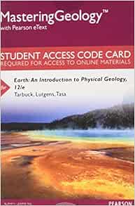 Mastering Geology with Pearson Etext -- Standalone Access Card -- For Earth: An Introduction to ...