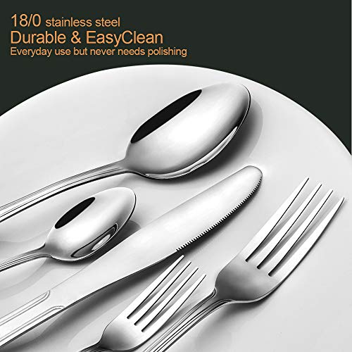 Silverware Set, Elegant Life 40-Piece Stainless Steel Silverware ...