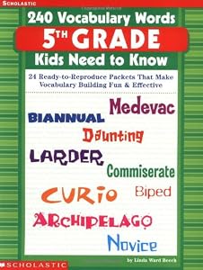 240 Vocabulary Words 5th Grade Kids Need... book by Linda Ward Beech