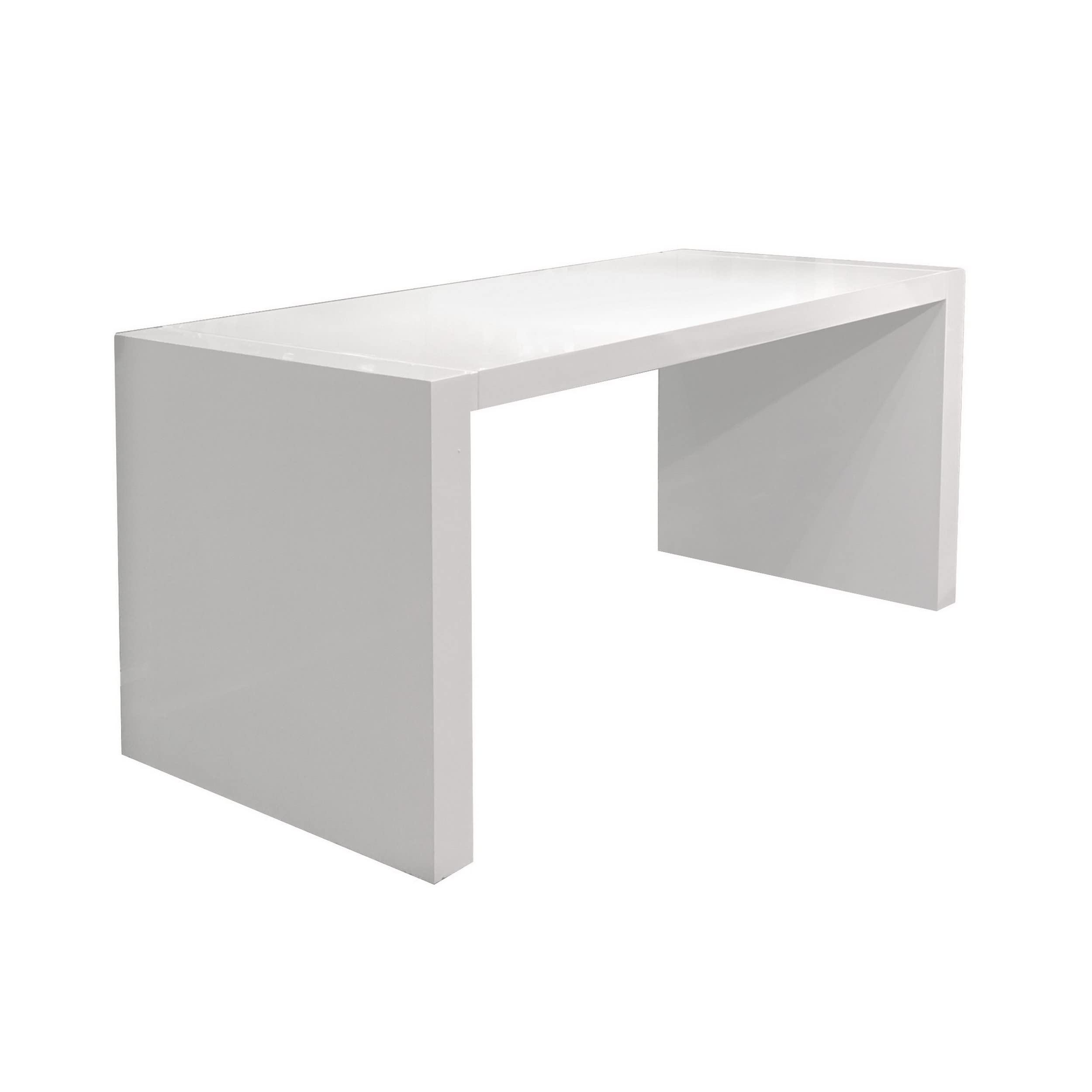 Benjara Lulu 28 Inch Minimalist Computer Desk Console with Panel Legs ...