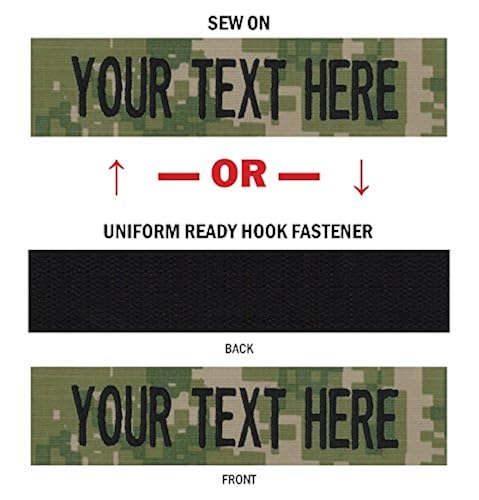 Custom Uniform Name Tape 24 Hour Ship, 1.25 Inch Green Digital, 4 Inch ...