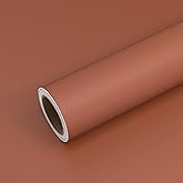 CRE8TIVE 24"x118" Wide Burnt Orange Peel and Stick Wallpaper Thick ...