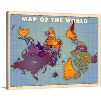 Amazon.com: Flat Earth Map - Gleason's New Standard Map Of The World ...