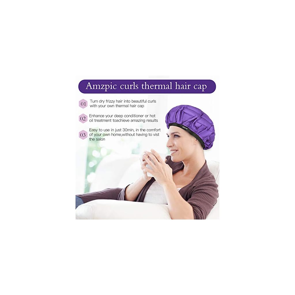 Cordless Deep Conditioning Heat Cap - Safe, Microwavable Heat Cap for ...