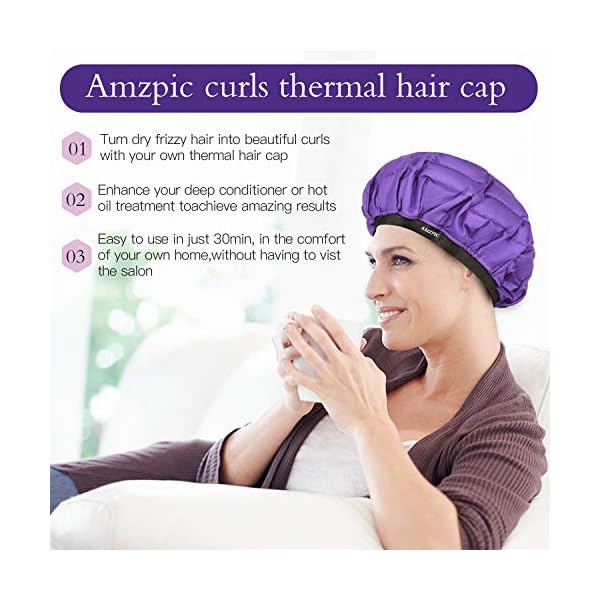 Cordless Deep Conditioning Heat Cap - Safe, Microwavable Heat Cap for ...