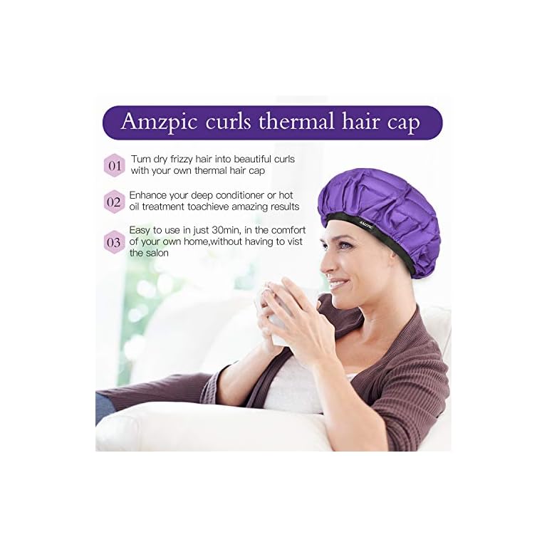 Cordless Deep Conditioning Heat Cap - Safe, Microwavable Heat Cap for ...