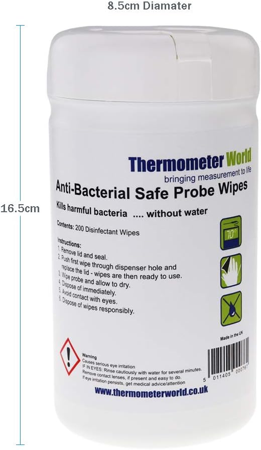Anti Bacterial Safe Probe Wipes – 6 x Tubs of 200 Each | Disinfectant ...