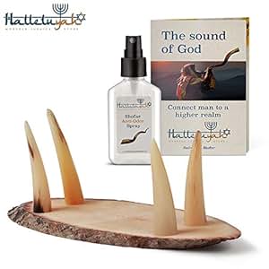 Amazon.com: HalleluYAH Set of: Shofar Stand, Anti-Odor Spray, Shofar ...