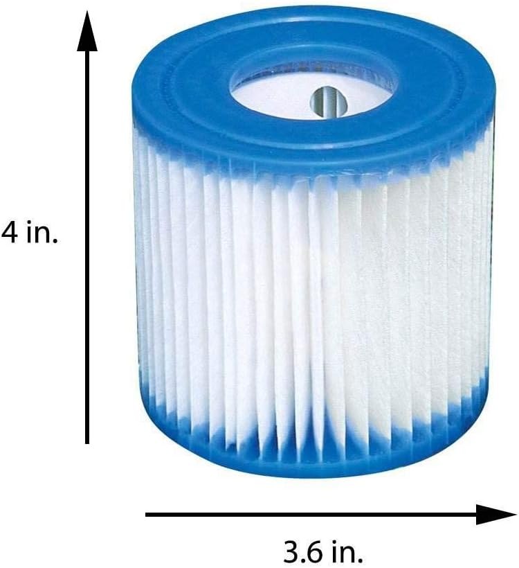 Intex Swimming Pool Easy Set Filter Cartridge Replacement – Type H (4 ...