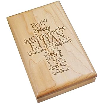 Amazon.com: GiftsForYouNow Engraved First Communion Personalized Wood ...