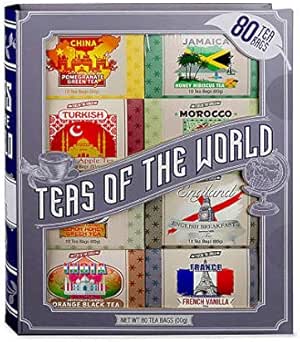 Amazon.com: "Teas of the World" Tea Gift Set, 80-Bags: Kitchen & Dining