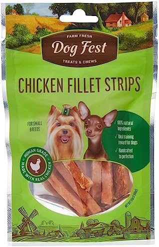 Dog Fest Chicken Fillets Stripes Dog Treat 55 gm price in Saudi Arabia ...