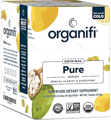 Organifi: Pure Smart Packs - Mental Clarity Superfood Solution - 30 ...