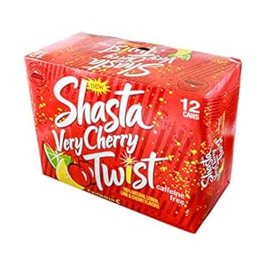 Amazon.com : Shasta 12 Piece Pack Soda Soft Drinks, CHERRY TWIST ...