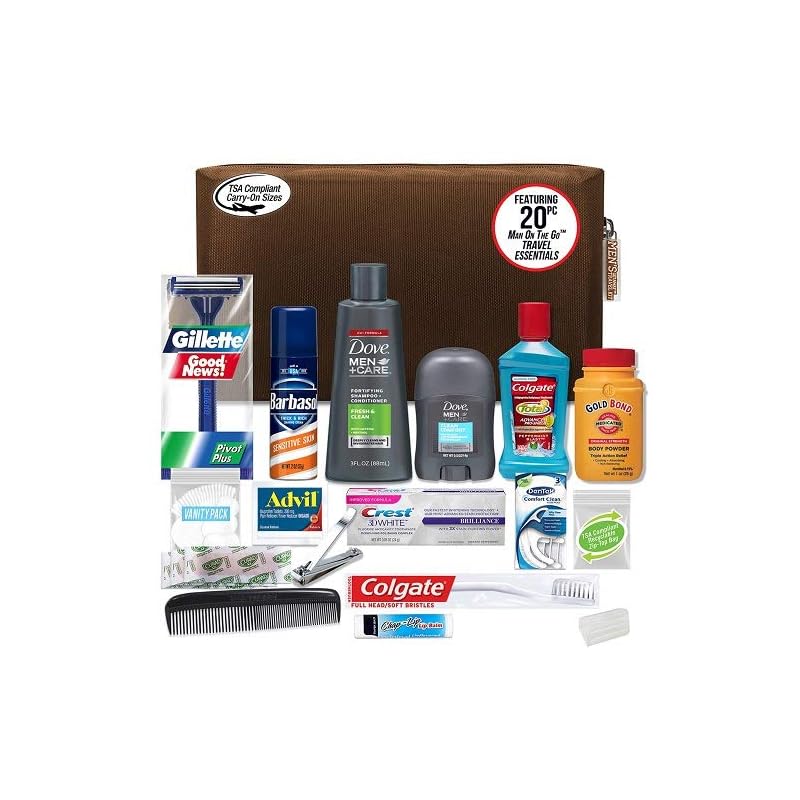 Convenience Kits International Men’s Premium 20-Piece Kit with Travel ...