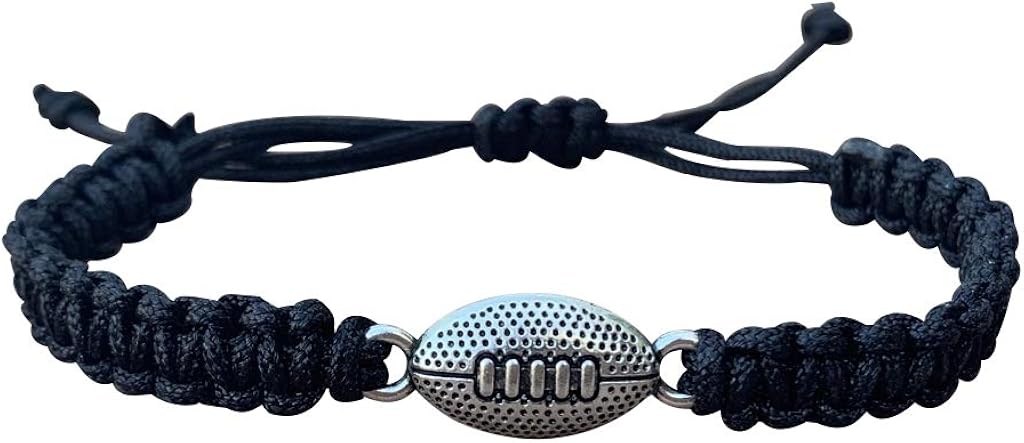 Football Bracelet, Football Jewelry, Adjustable Unisex Football ...