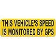 Amazon.com - Yellow: This Vehicle's Speed is Monitored by GPS Bumper ...
