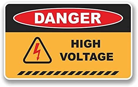Amazon.com: Danger High Voltage Vinyl SELF ADHESIVE STICKER Decal ...