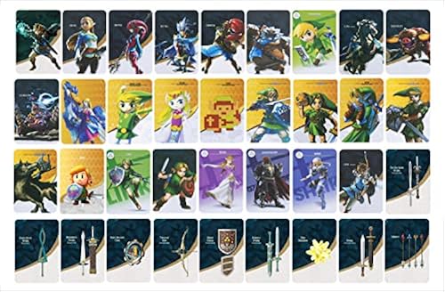 37pcs BOTW TOTK Mini Link Card Compatible with Legend of Zelda: Breath ...
