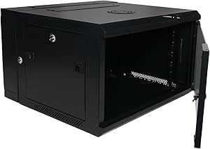 HCC 6RU 19 Inch 550mm Deep Wall Mount Cabinet Server Rack with Rear ...