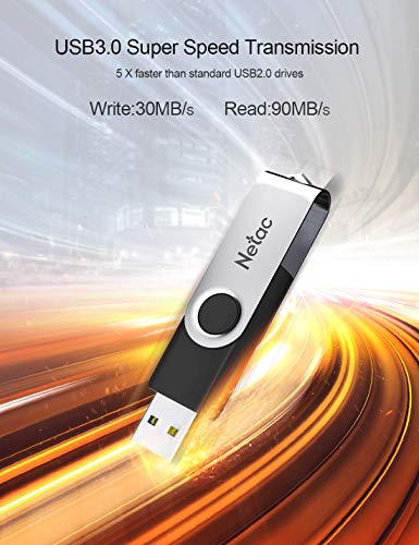 Netac 256GB USB 3.0 Flash Drive, High Speed Memory Stick Up to 90/30 MB ...