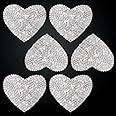 Amazon.com: 6Pcs Heart Rhinestone Stickers Self-Adhesive, Bling Glitter ...