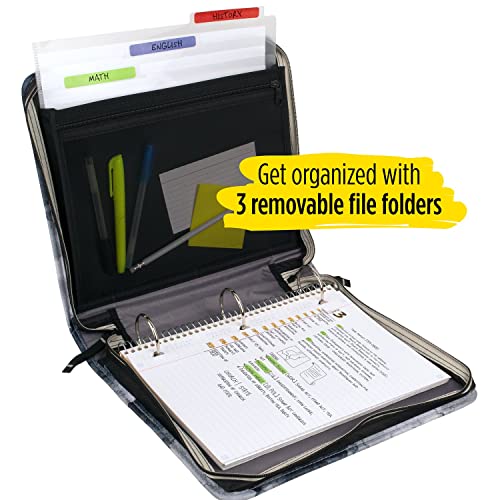 Five Star Zipper Binder, 2 Inch 3-Ring Binder With Removable File ...